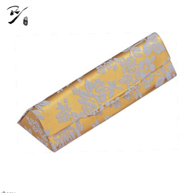 Triangular handmade glasses case with handle RY-1022 | RONGYU PACKING